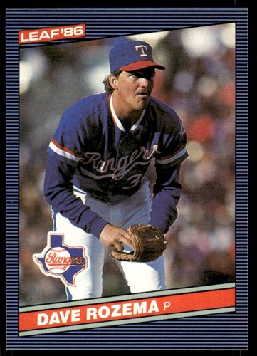 1986 Leaf Baseball Card Dave Rozema Texas Rangers #154 | eBay