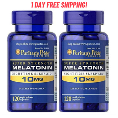 Super Strength Melatonin 10Mg Rapid Release Capsules, 120-Count (2 PACK ...