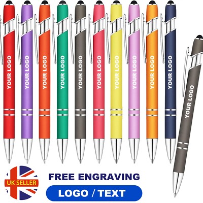 Personalised Pens Bulk Order 1-500 Customised Pens Business LOGO Stylus ...