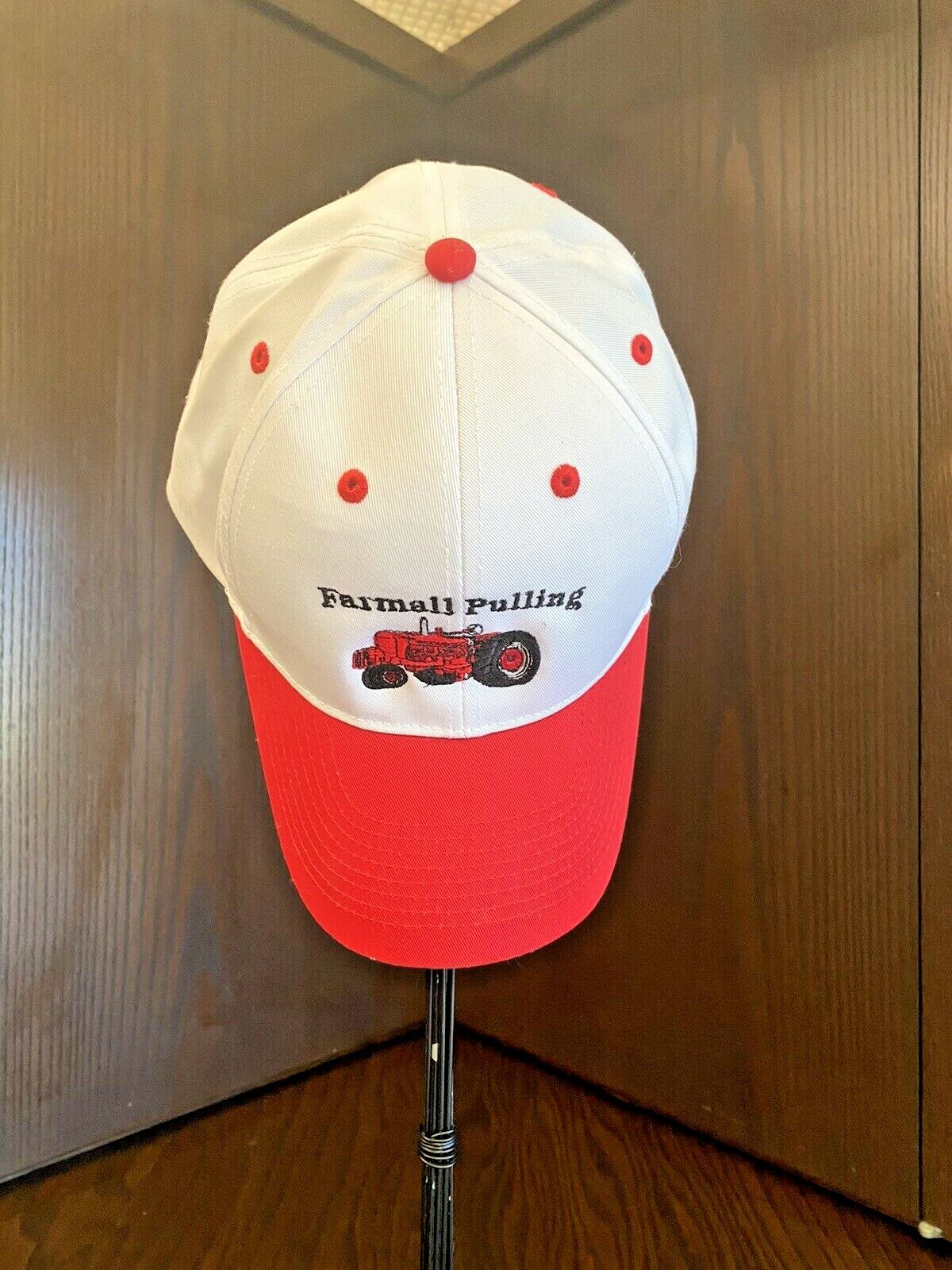 Vintage embroidered FARMALL Red/white Snapback Cap Hat Farmall pulling ...