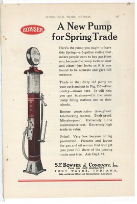 1925 S.F. Bowser & Company Ad: Post Sentry Visible Gas Pump - Fort ...