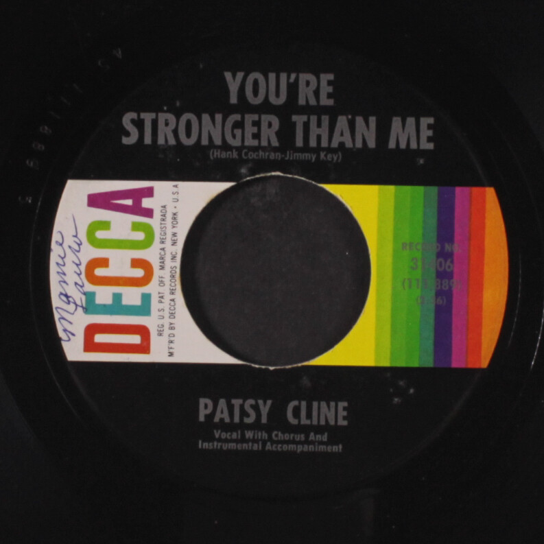 PATSY CLINE: so wrong / you're stronger than me DECCA 7" Single 45 RPM ...