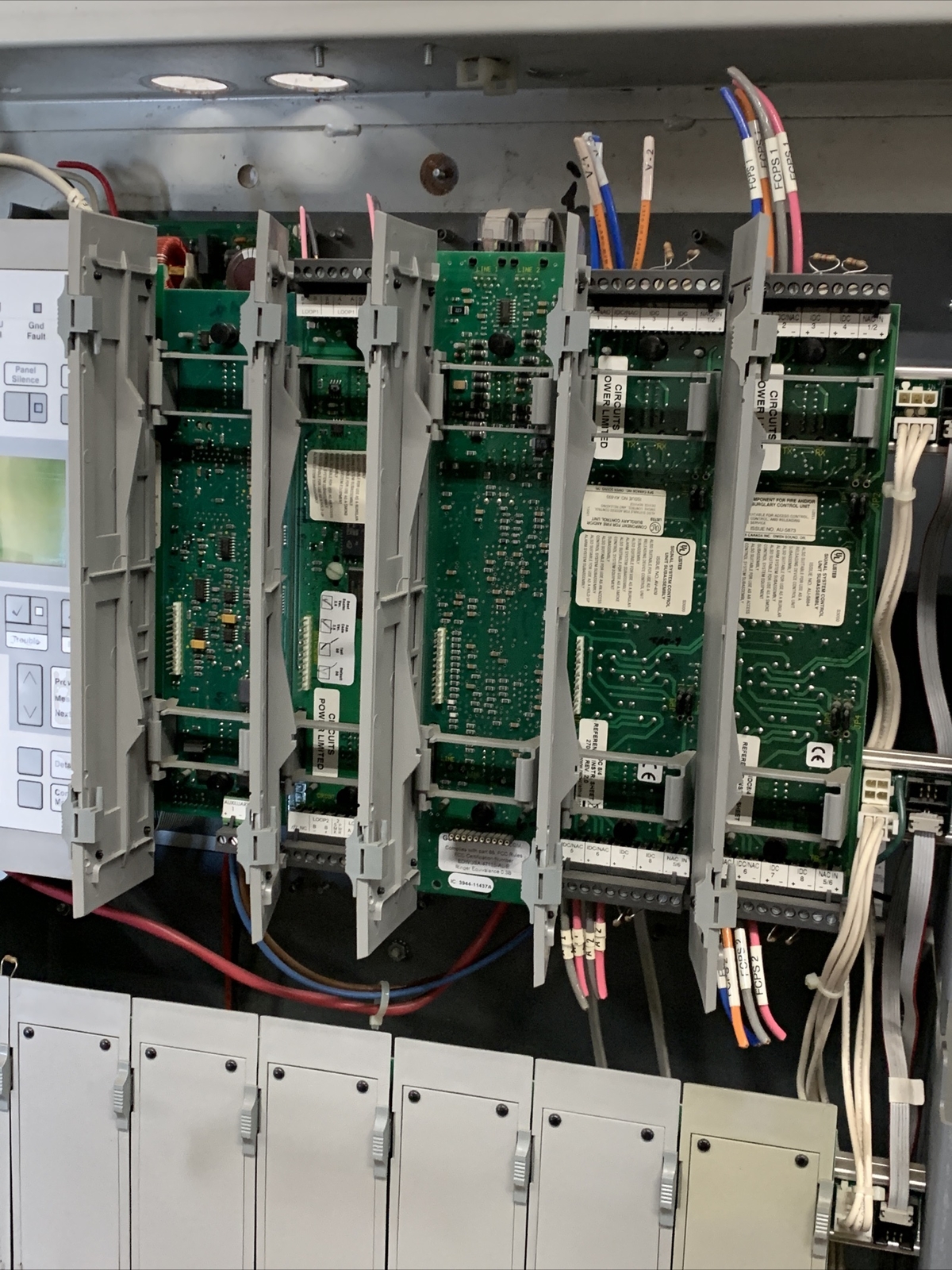 Edwards EST3 Fire Alarm System Control Panel CPU, Display, 12-Slots ...