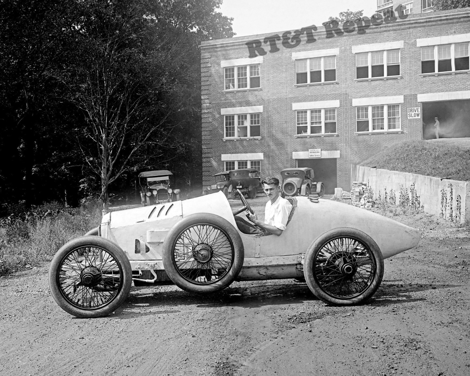 Photograph Vintage Race Car Driver Donnie Moore in Duesenberg Year 1920 ...