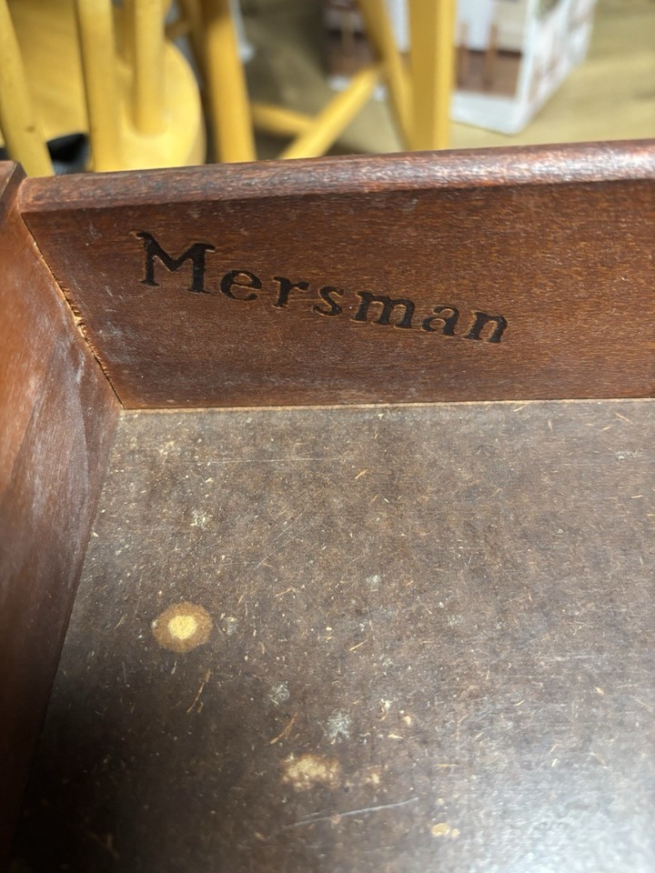 Mid Century Side Table by Mersman, 2 Tier Single Drawer | eBay