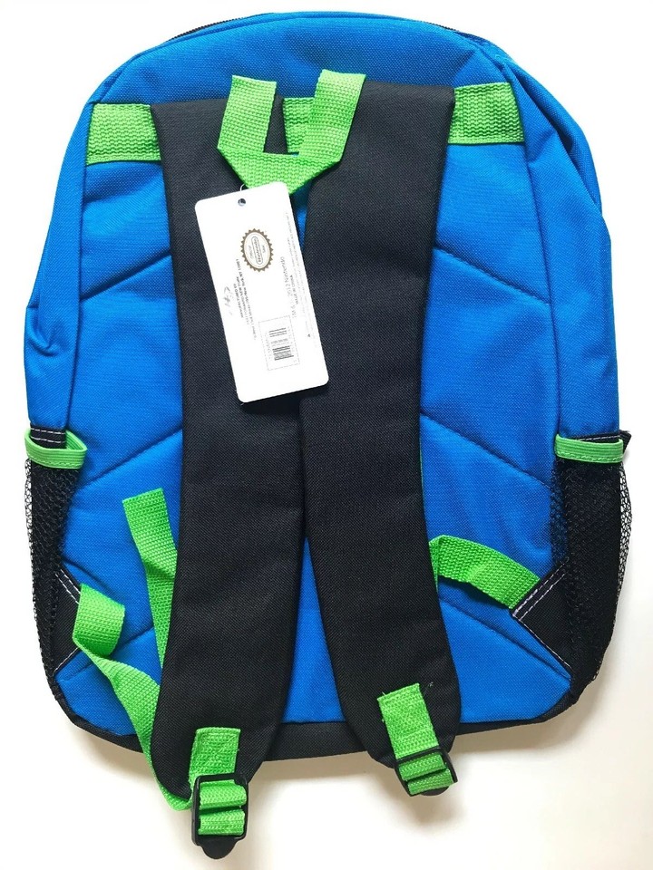 Backpack 16" Mariokart Wii DS Mario Bros School Bag NWT Blue Bring It ...