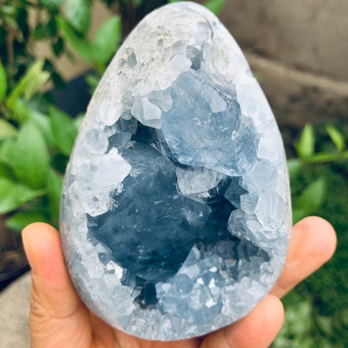 970G Natural Blue Celestite Crystal Geode Cave Mineral Specimen HEALING ...