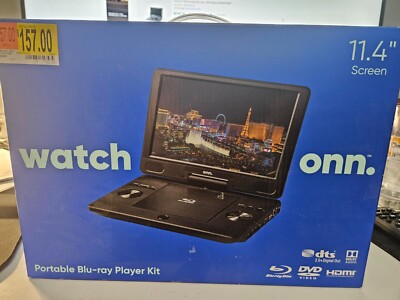 ONN 11" Portable Blu-Ray/DVD Player w/ HDMI USB Ethernet. Only used a ...