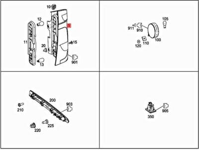 Genuine MERCEDES W447 V-CLASS W447 VITO Box Strip lighting 4478200564 ...