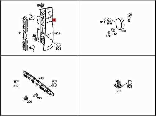 Genuine MERCEDES W447 V-CLASS W447 VITO Box Strip lighting 4478200564 ...