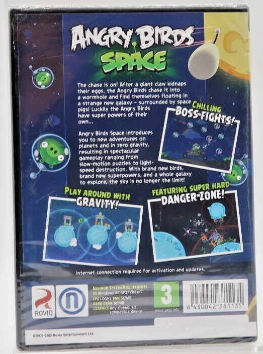 Angry Birds SPACE (PC, CD-ROM, 2012) New Sealed PEGI 3 6430042381135| eBay