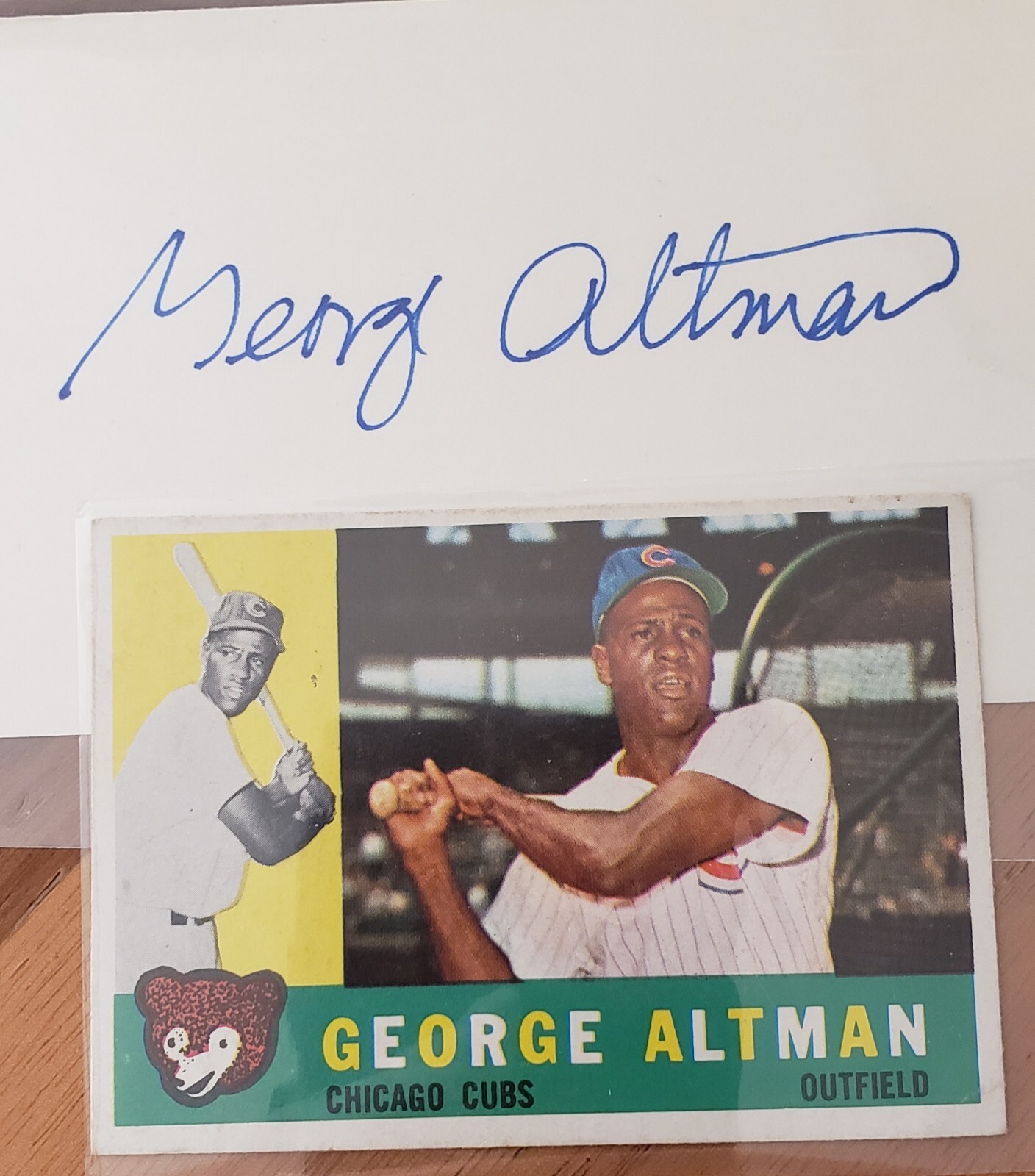 1960 Topps George Altman Chicago Cubs #259 with Autograph cut | eBay