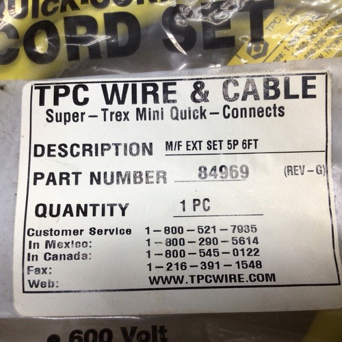 TPC Wire & Cable 84969 Cable - Factory Sealed | eBay