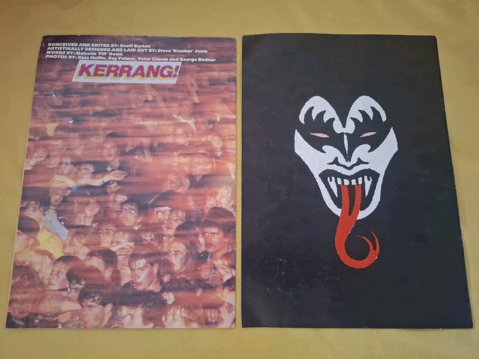 KISS International Magazine Issue 1 & Kerrang Stikka Book - Vintage ...