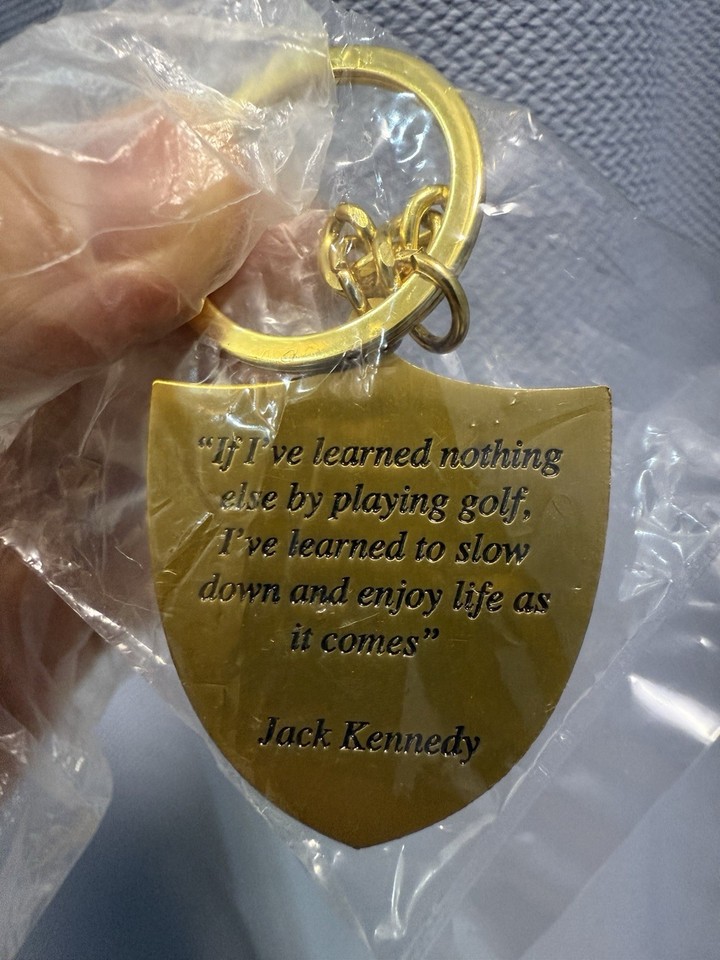 Jack Kennedy Keychain Jack Kennedy Gold Keychain Keyring Key Tag Key ...