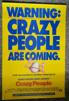Crazy People 1990 Dudley Moore Daryl Hannah Reiser Tony Bill One Sheet ...