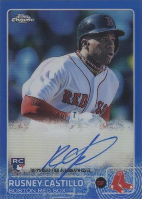 2015 Topps Chrome - Rookie Autographs Rusney Castillo #AR-RC Blue ...