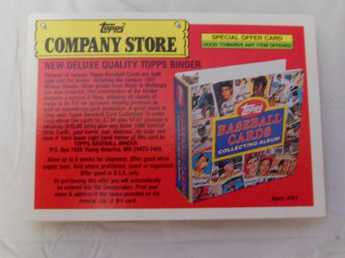 1990 Topps Company Store Special Offer "Spring Fever Baseball" Card | eBay