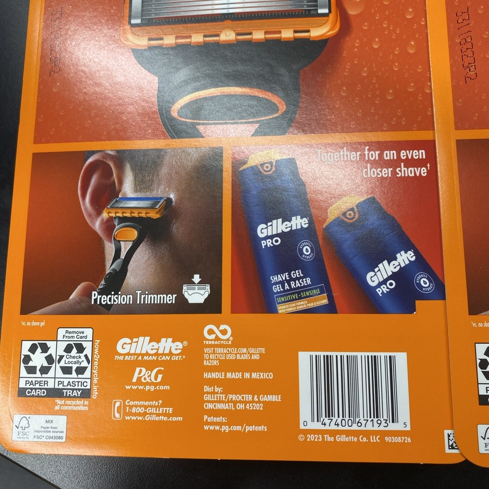 2X Gillette Fusion 5 Shaving Bundle 1 Razor Handle 5 Cartridges Each | eBay