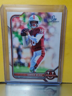 2021-22 Bowman University Tanner McKee #60 1st Rookie RC Football Card ...