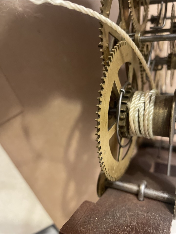 Antique Seth Thomas 8 Day Weight Driven Ogee Clock Lyre Movement Parts ...