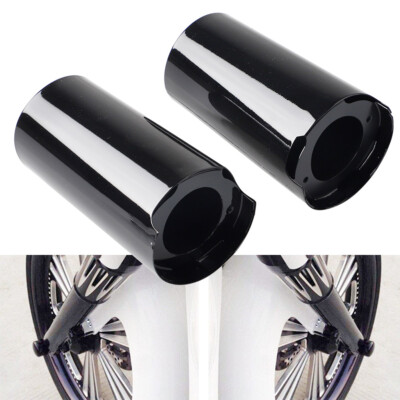 Vivid Black Upper Fork Slider Covers Cow Bells For Harley Electra ...