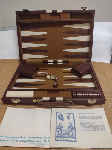 VTG Cambor Ent. Inc. Backgammon Travel Set Complete 30 Pieces Dice ...
