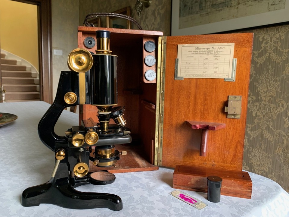 Vintage W. Watson & Sons Ltd - Bactil Monocular Brass Microscope ...