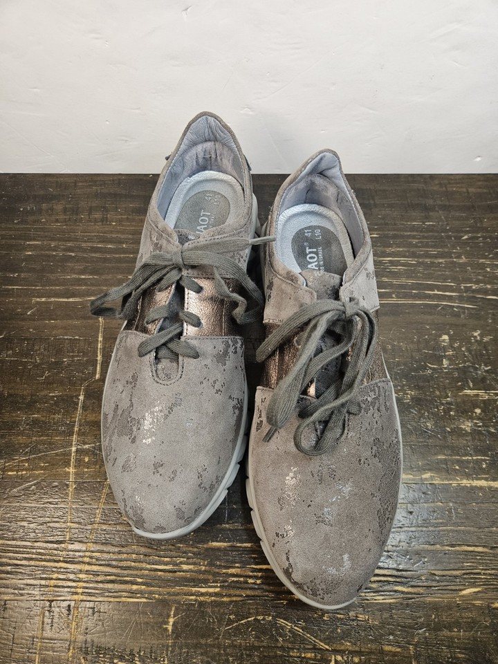 NAOT BUZZ GRAY METALLIC COPPER LEATHER GRAY TRAINERS Tennis Shoes SIZE ...