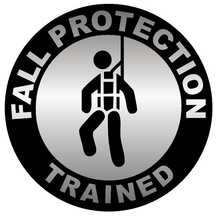 FALL PROTECTION TRAINED STICKER BUMPER STICKER LAPTOP STICKER HARD HAT ...