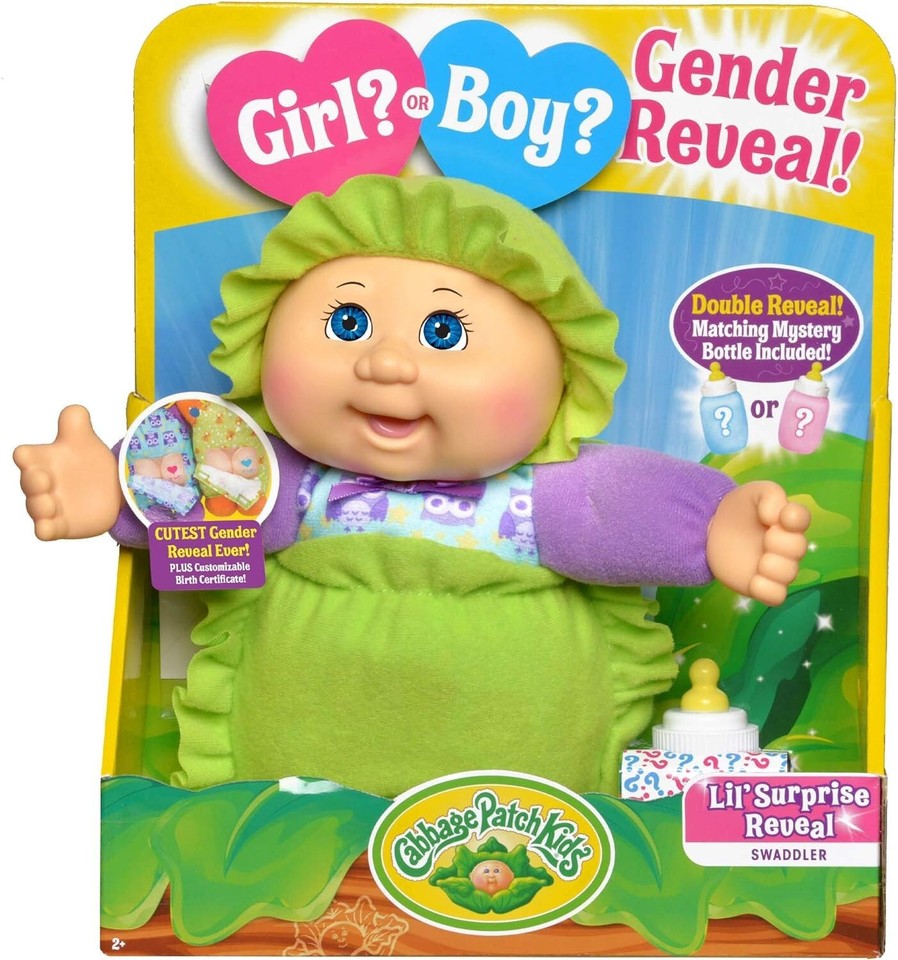 Cabbage Patch Kids New Surprise Gender Reveal 9" Deluxe Newborn Baby ...