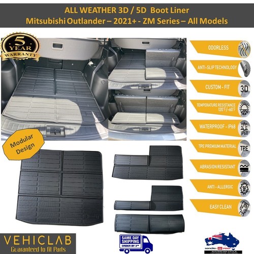 3D TPE Boot Cargo Liner for Mitsubishi Outlander - 2021+ ZM - MODULAR ...