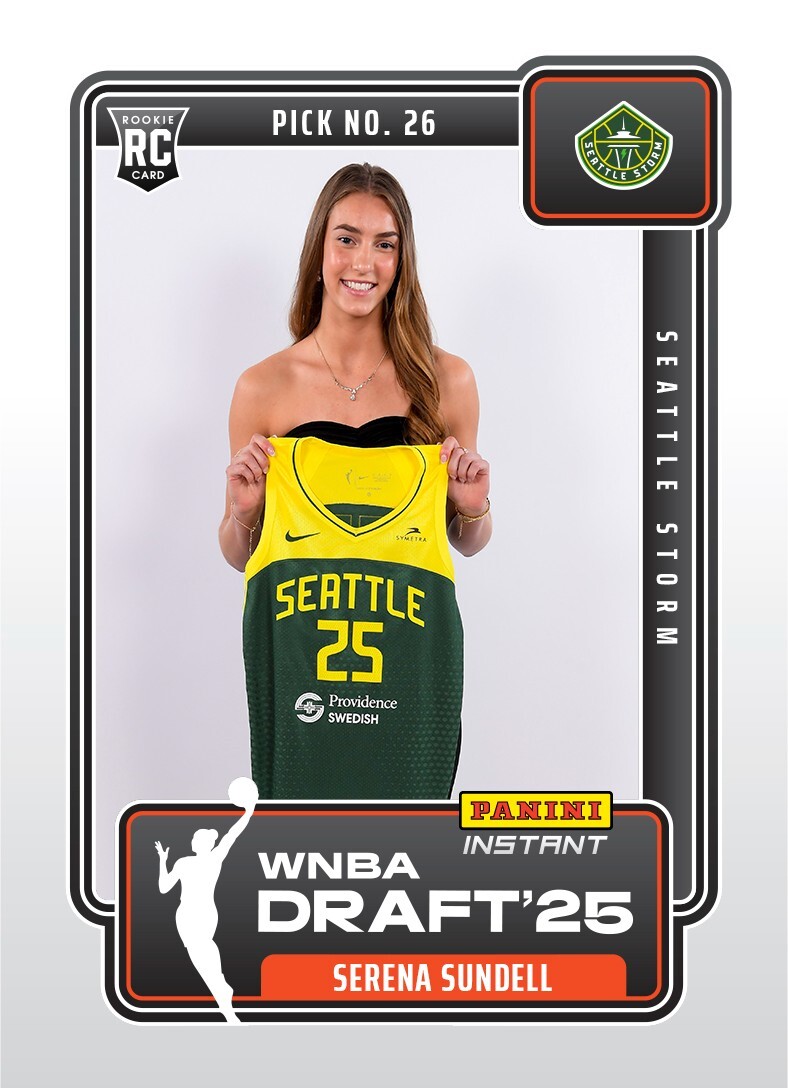 Serena Sundell RC - 2025 Panini Instant WNBA Draft Night #15 Seattle ...