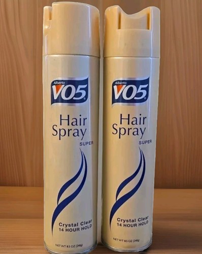 2 PACK VO5 Crystal Clear Hair Spray Extra Body 14 Hour Hold 8.5 oz ...