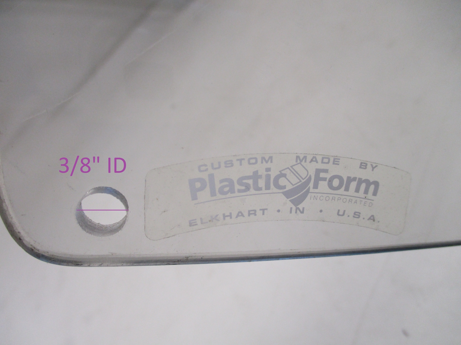 WINDSHIELD PLASTIC FORM CLEAR PLEXIGLASS PORT SIDE 32" L X 12 3/4" H ...