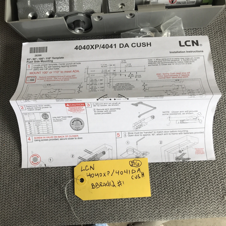 LCN SUPER SMOOTHEE 4040XP 4041DA CUSH HEAVY DUTY COMMERCIAL DOOR CLOSER ...