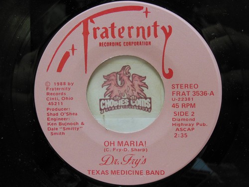 Dr. Fry's Texas Medicine Band – Oh Maria! / Them Rabbits Go, 45 RPM NM ...