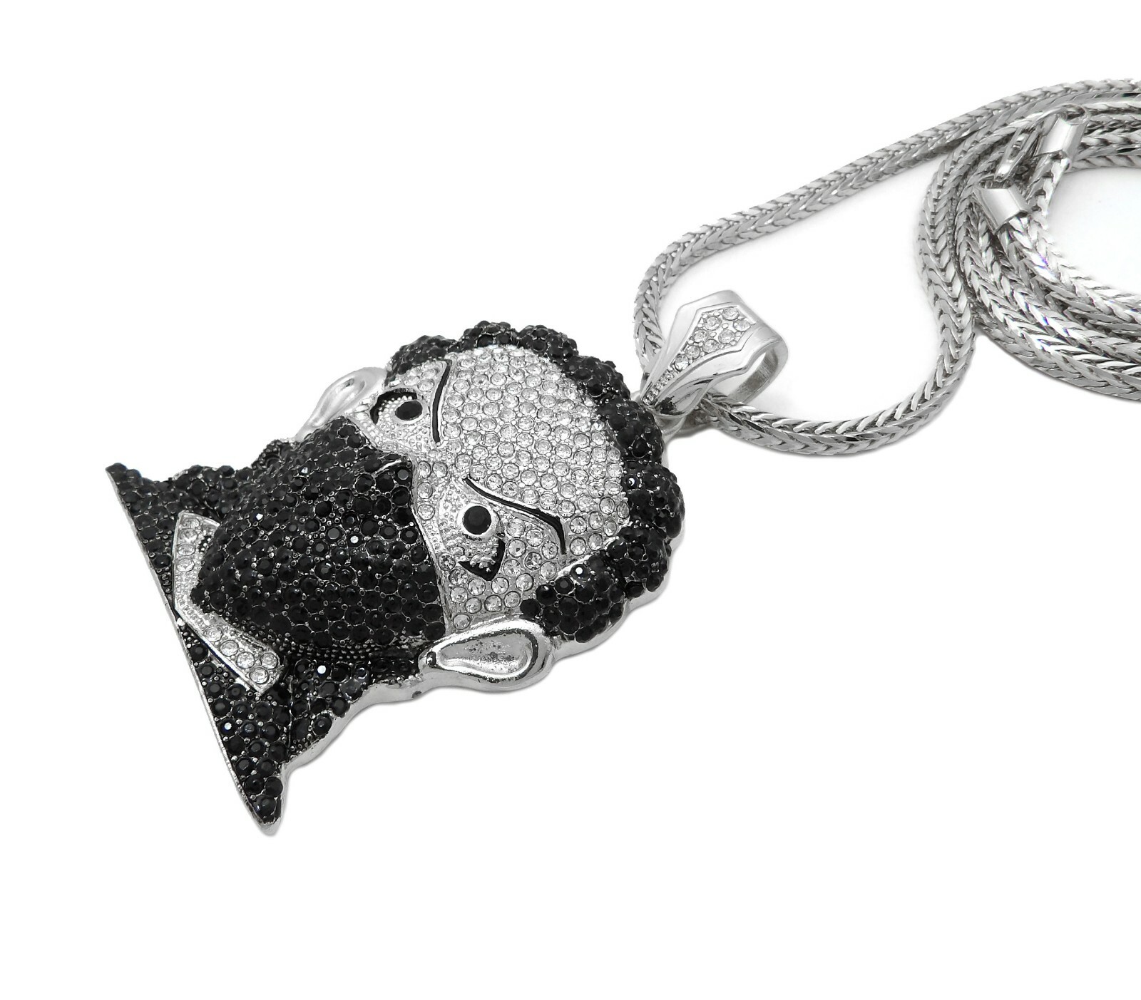 Iced Boondock Masked Goon Pendant & 4mm 36" Franco Chain Bling Hip Hop ...