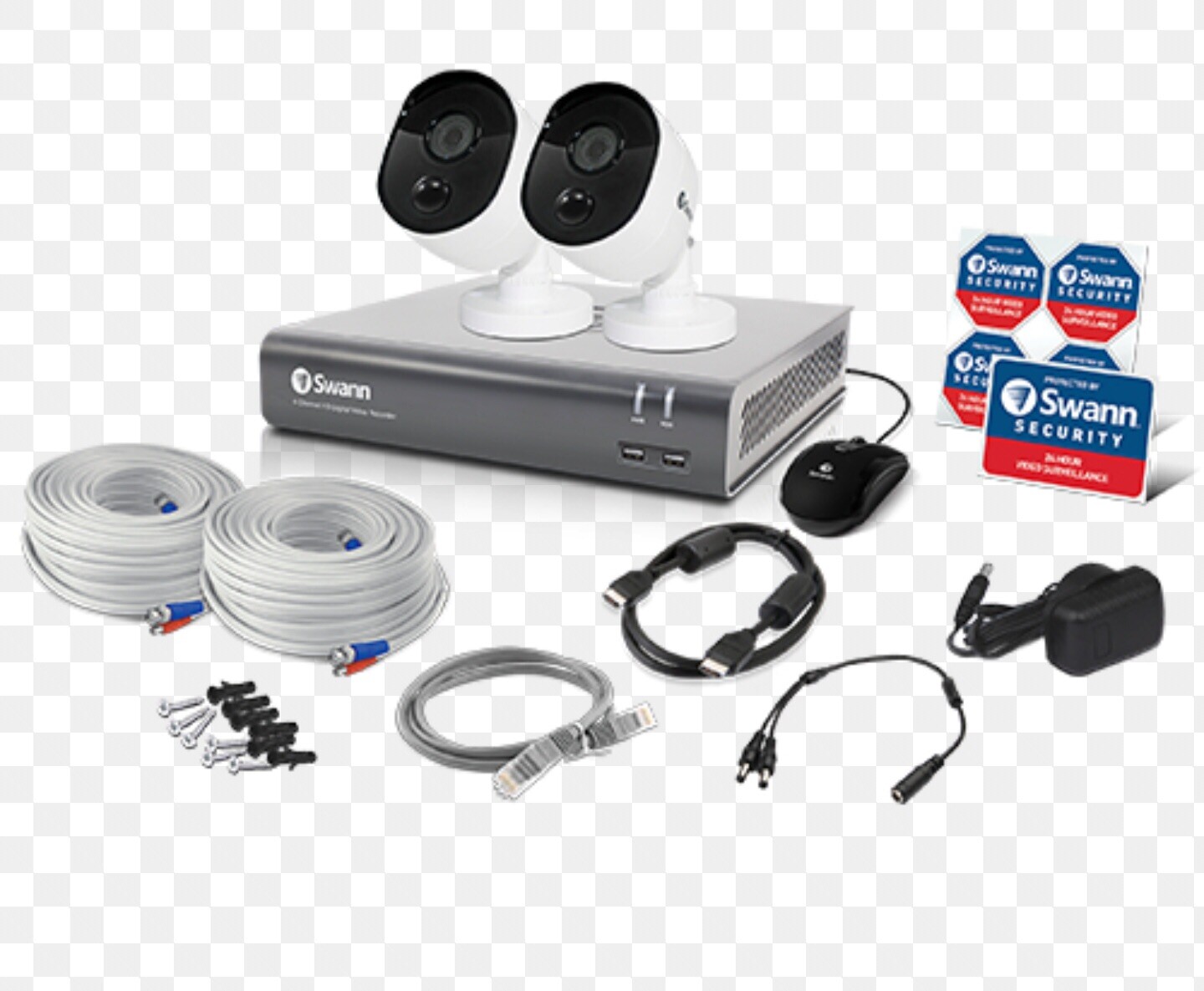 Swann DVR-4580 4-Channel DVR with 1TB HDD and 2 Cameras - SWDVK-445802V ...