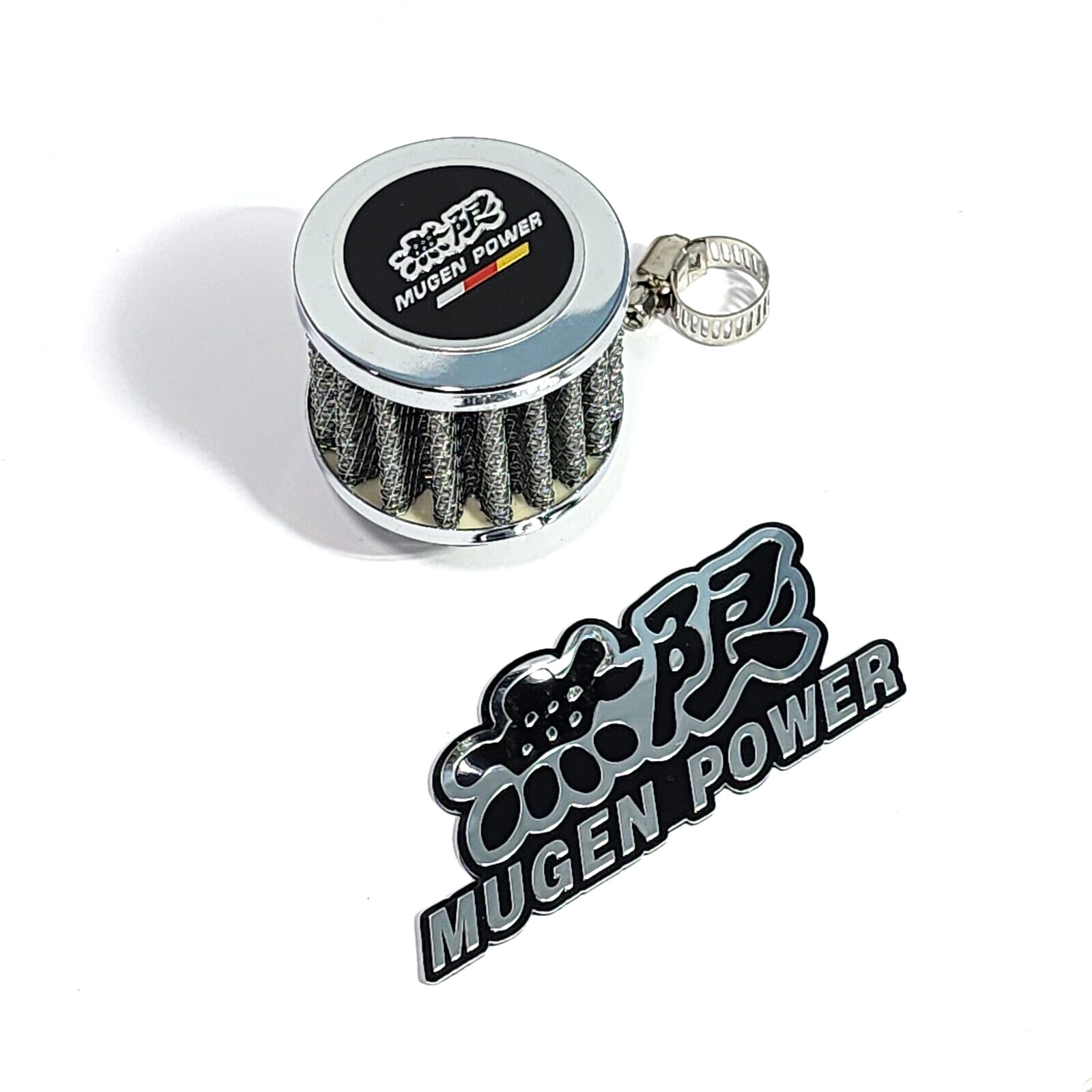 SILVER 12MM MINI AIR OIL BREATHER FILTER FOR HONDA CIVIC D16Z6 D16Y8 ...