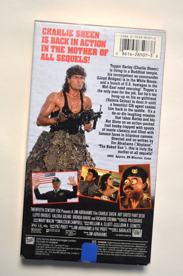 Hot Shots Part Deux (VHS, 1994) 86162850738| eBay