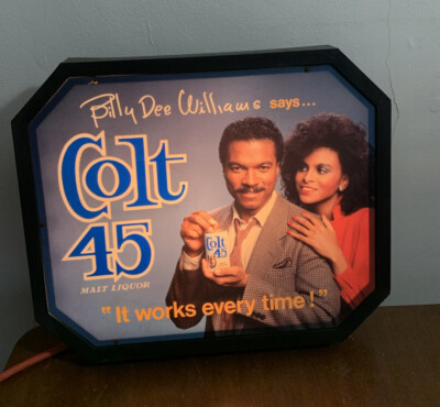 Billy Dee Williams Colt 45 Neon Sign