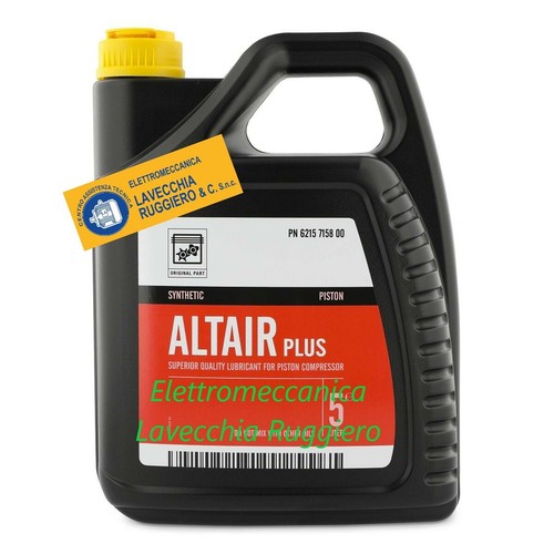 OLIO COMPRESSORE LUBRIFICANTE ALTAIR PLUS TANICA 5 LITRI ABAC BALMA ...
