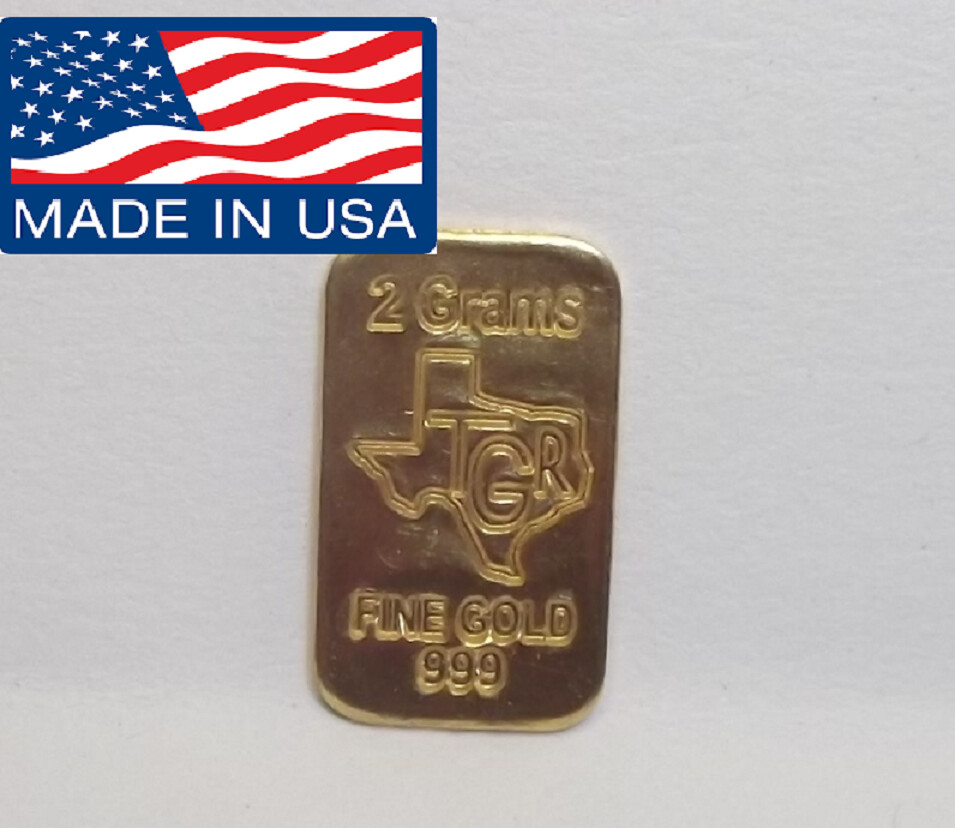 10 GRAMS GOLD 24K PURE TGR PREMIUM BULLION 5 BARS LOT PREPPER PERFECT ...