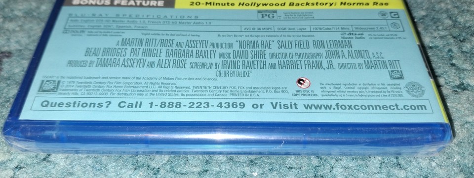 Norma Rae Blu-Ray NEW SEALED Sally Field Beau Bridges | eBay