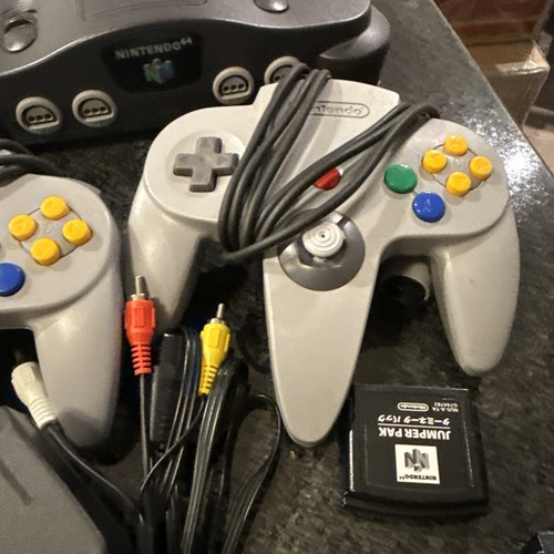 Nintendo 64 Console + 2 Controllers + Jumper Pak Expansion Pak Rumble ...