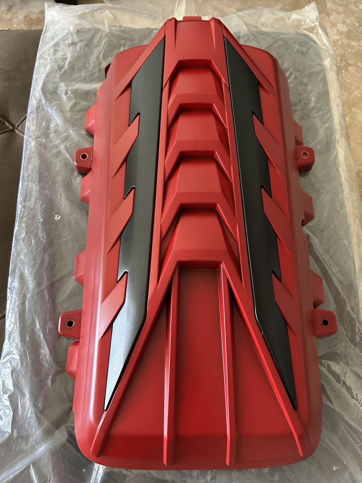 Red Engine Bay Panel Cover Trim in Edge Black For Corvette Coupe C8 ...