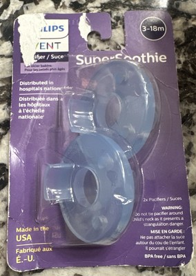 Philips Avent Super Soothie Pacifier Blue, 3-18 months, 2 Pack, SCF192 ...