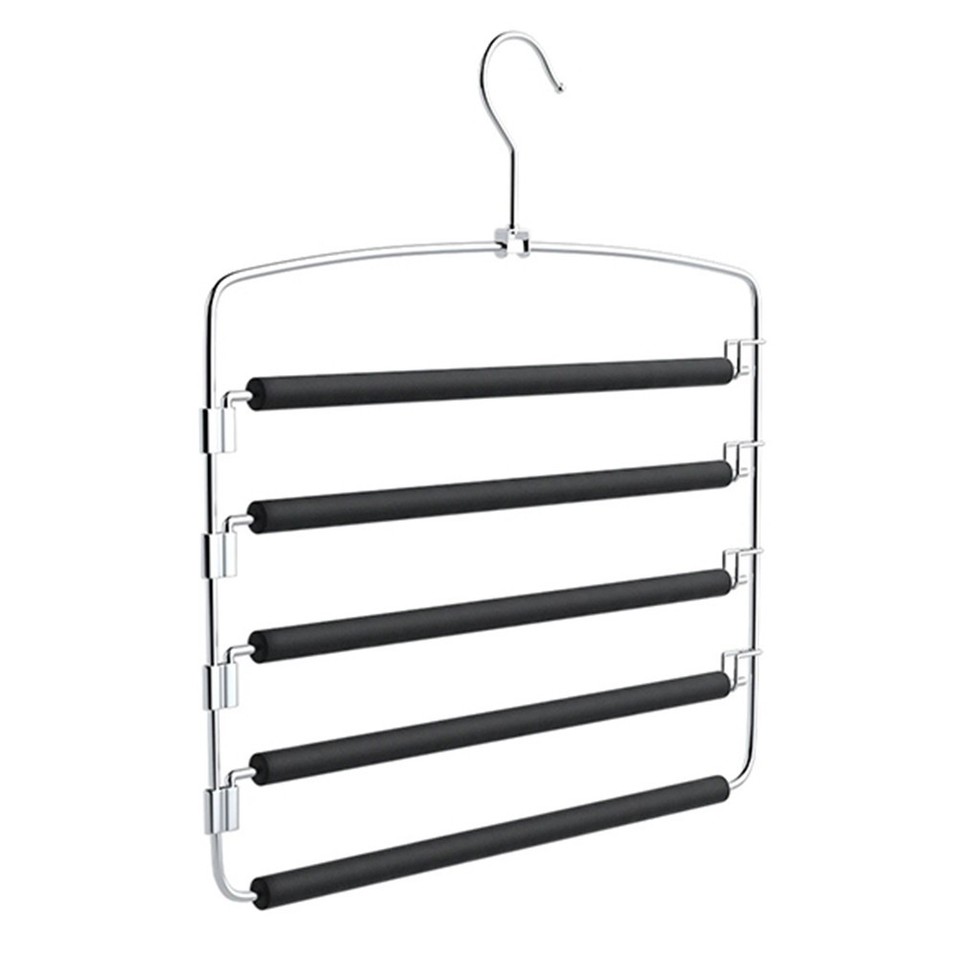 Space Saving Multi Layer Trouser Rack Non Slip Hanger for Wardrobe ...