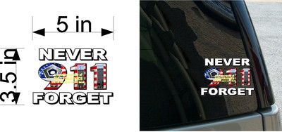 9-11 911 NEVER FORGET DIECUT DECAL VINYL NEW GRAPHICS | eBay